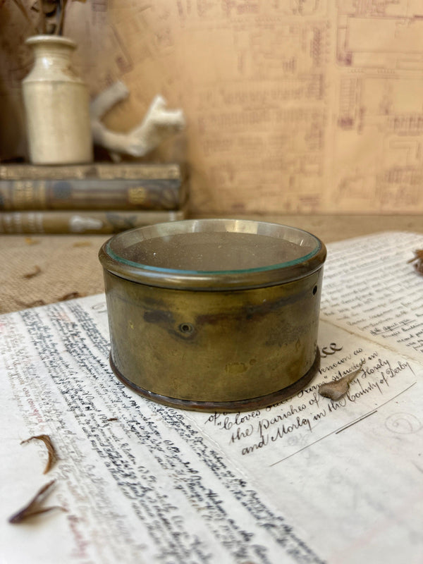 Brass Trench Art Glass Lidded Pot – The Blind Mole