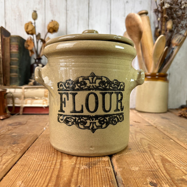 Stoneware Lidded Flour Storage Canister Moira Stoneware – The Blind Mole
